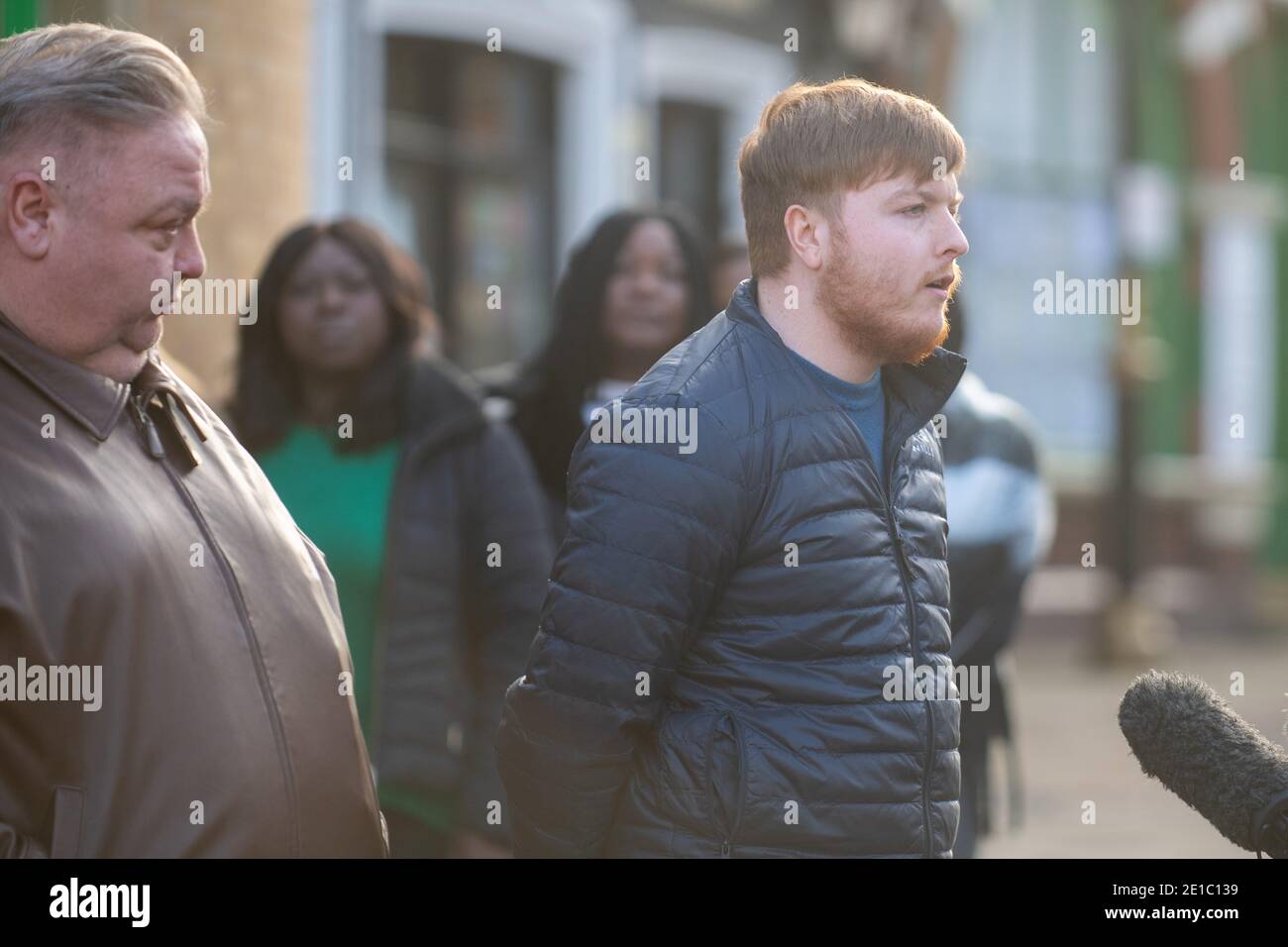Ben Gillham-Rice's father Jason Rice (left) and brother Jake outside ...