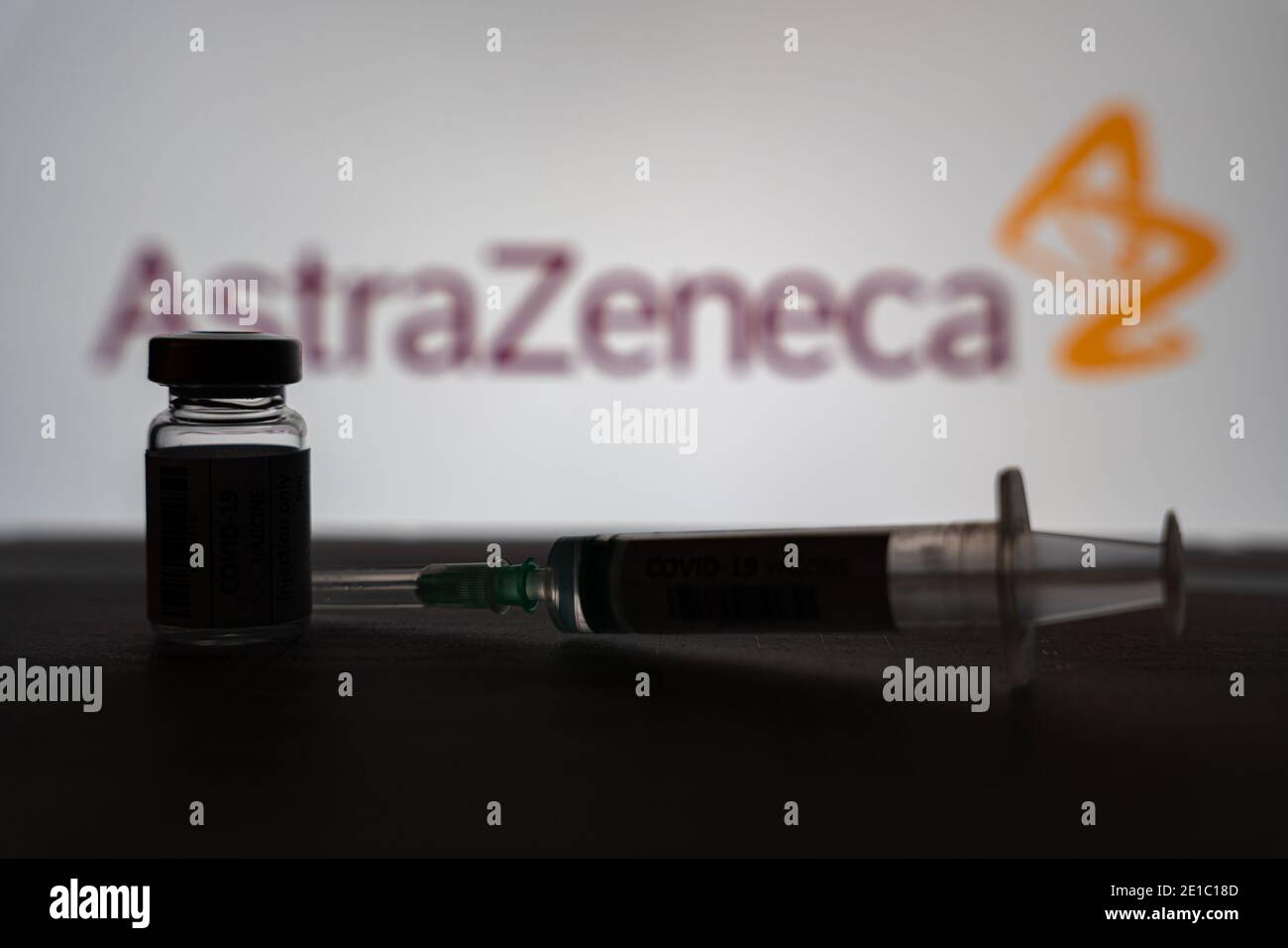 NIJMEGEN, NETHERLANDS - JANUARY 4: Corona vaccine / Covid-19 vaccine ...