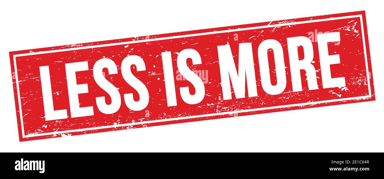 Less is more stamp hi-res stock photography and images - Alamy