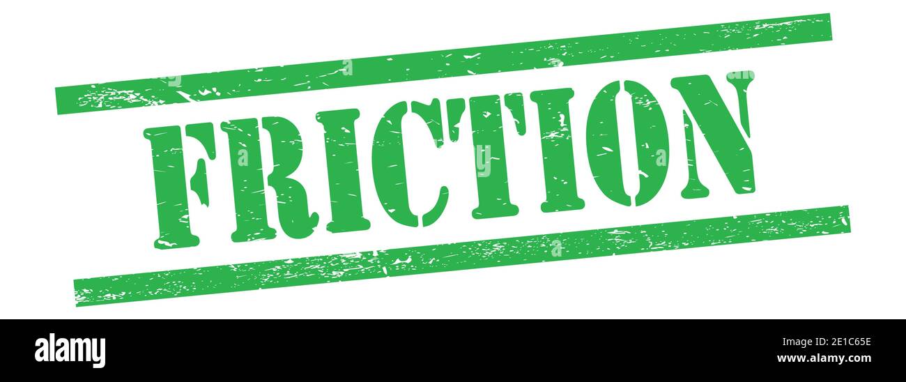 FRICTION text on green grungy vintage rubber stamp Stock Photo - Alamy