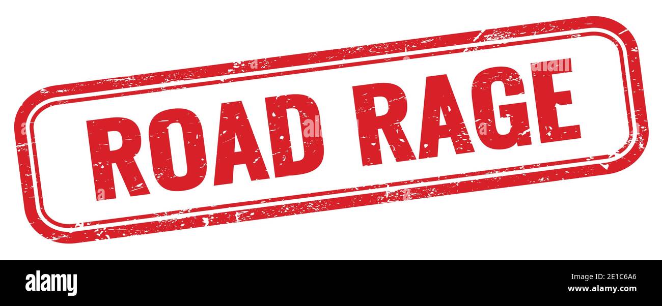ROAD RAGE text on red grungy rectangle stamp Stock Photo - Alamy