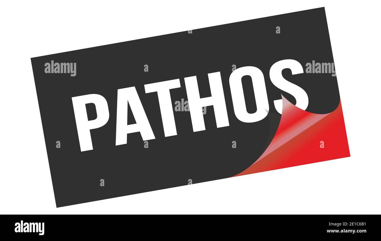 PATHOS text written on black red sticker stamp Stock Photo - Alamy