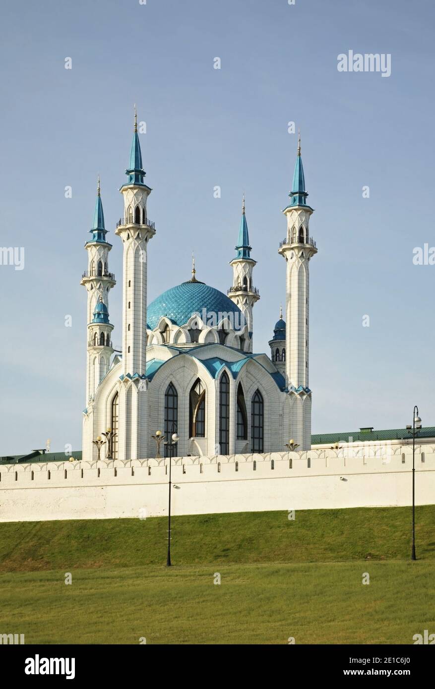 Qolsarif Mosque (Kol Sharif) at Kazan Kremlin. Tatarstan, Russia Stock ...