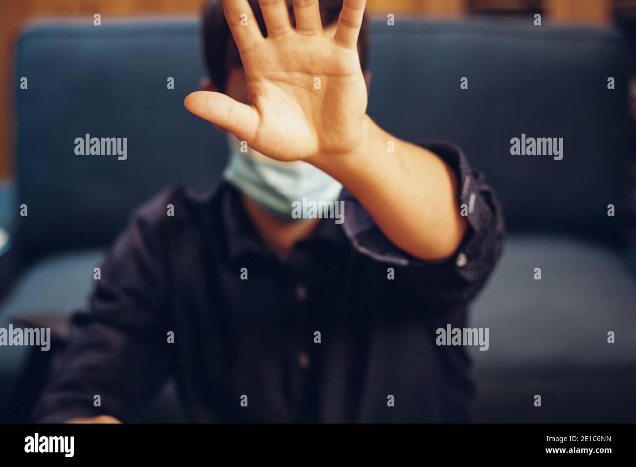 Stop. Here is the coronavirus. No entry allowed without protective suit ...