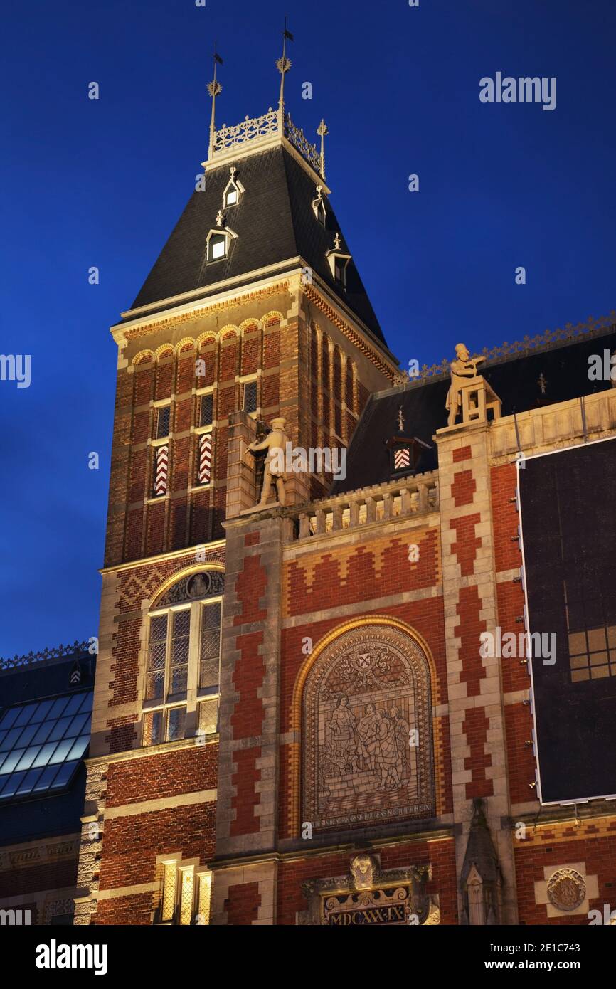 Rijksmuseum - Dutch national museum in Amsterdam. Netherlands Stock ...