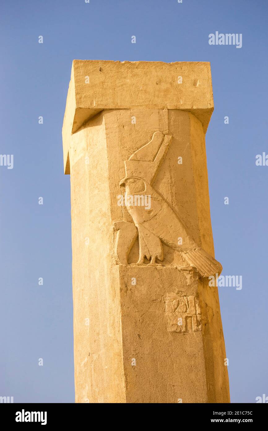 Egypt, Luxor, West Bank, Deir Al Bahri, Temple of Hatshepsut also known ...