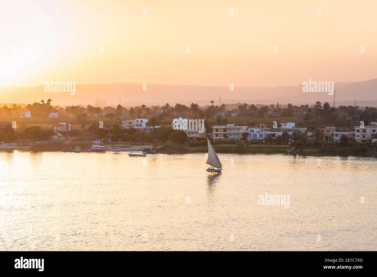 Egypt, Luxor, View of the Nile River Stock Photo - Alamy