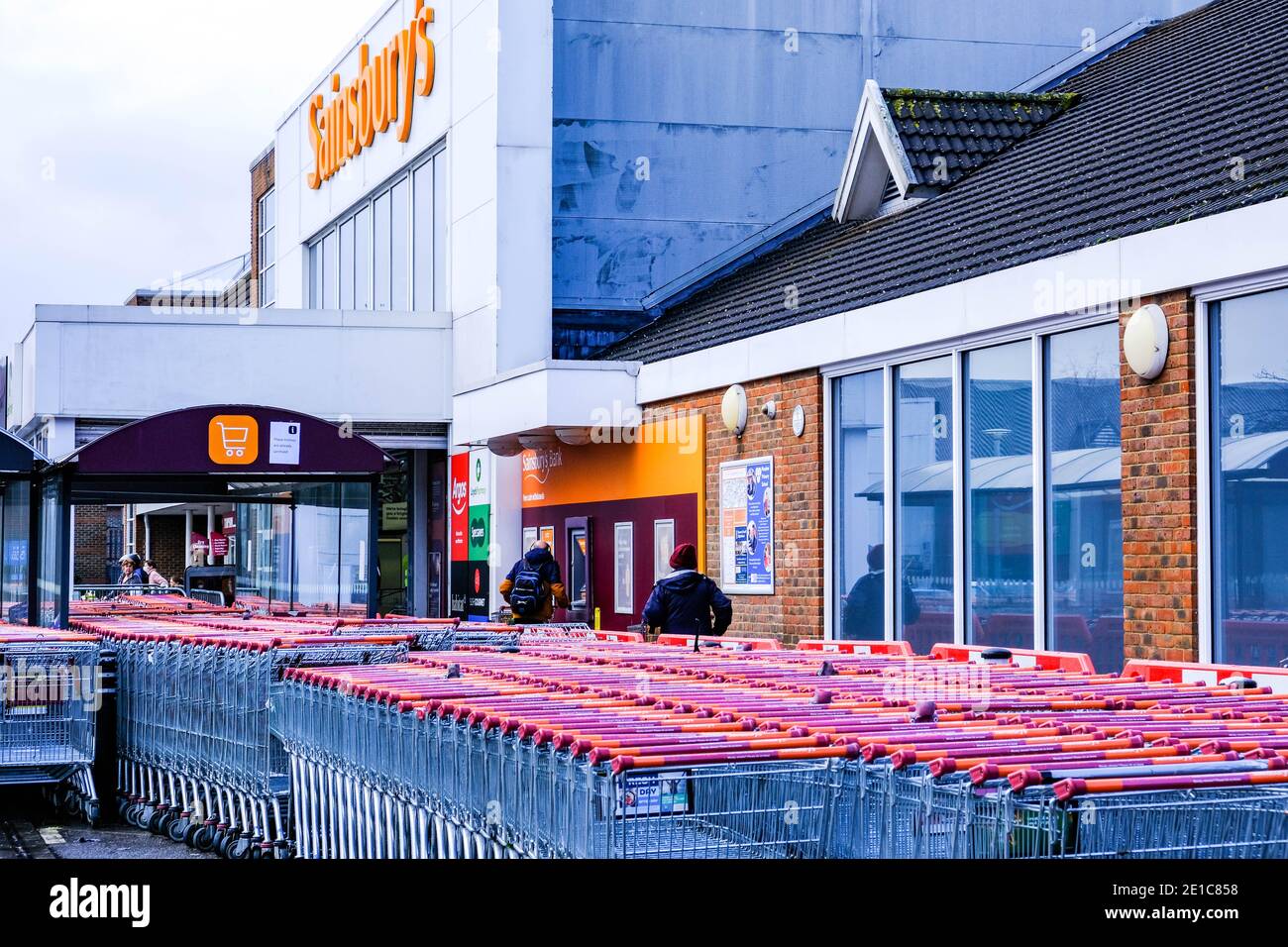 Shopping trolleys handles hi-res stock photography and images - Alamy