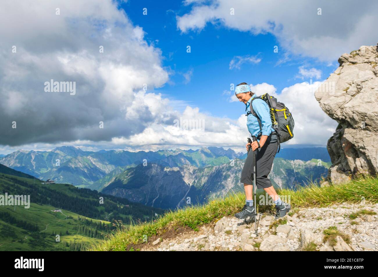 Hiking austria alps summer person hi-res stock photography and images ...