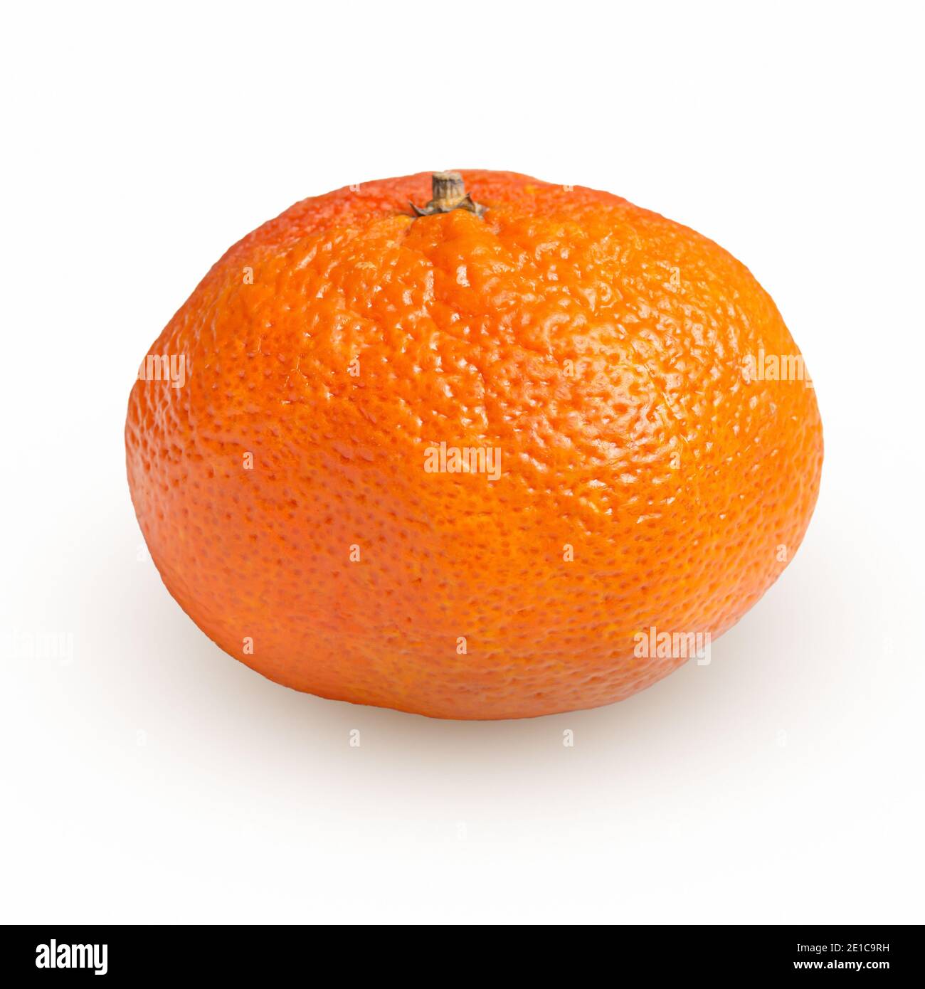 Ripe mandarin fruit isolated on white background. Side view Stock Photo ...