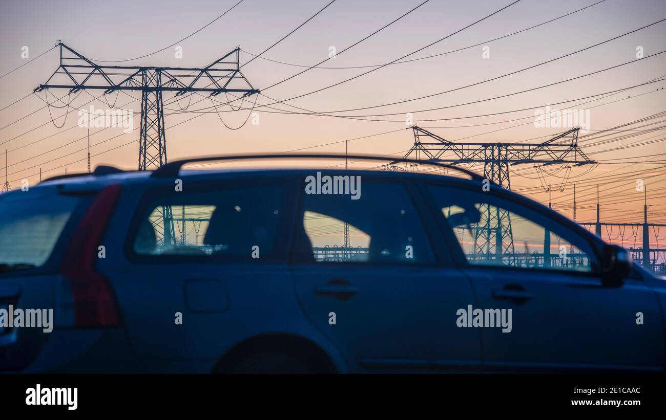 Transformer Station At Sunrise High Resolution Stock Photography and ...