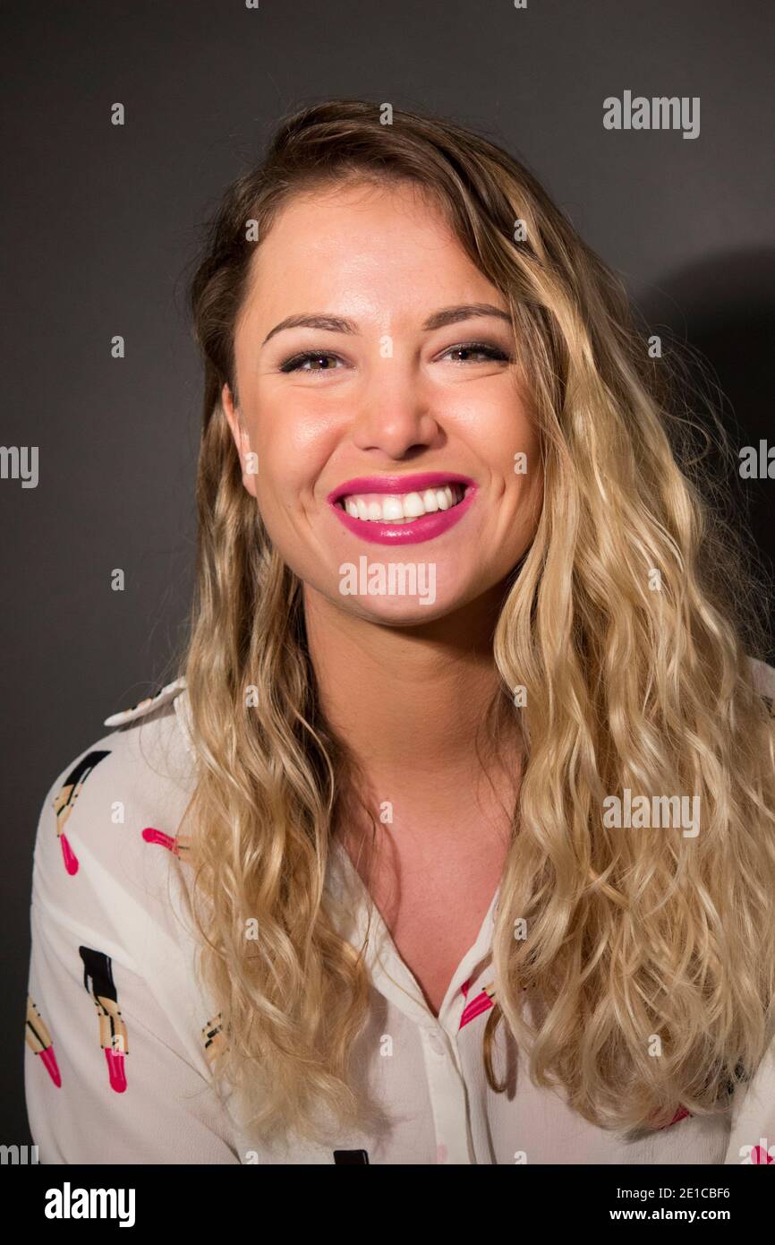 Happy blonde girl hi-res stock photography and images - Alamy