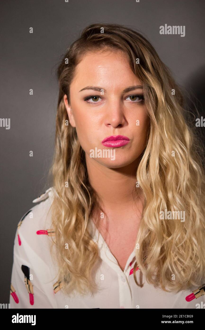 woman making funny face Stock Photo - Alamy