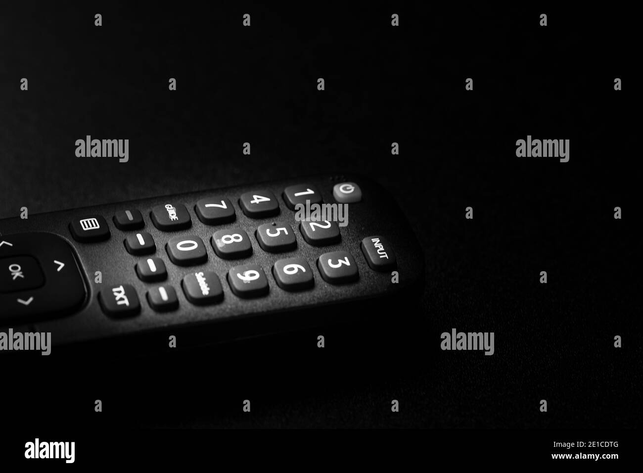 Red button remote control Black and White Stock Photos & Images - Alamy