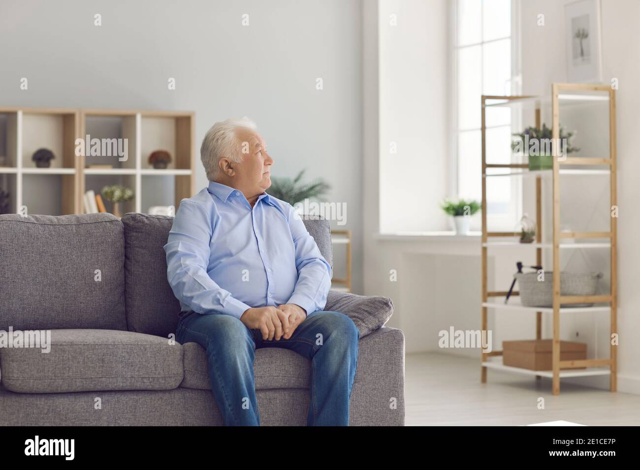 Old man thinking about his life hi-res stock photography and images - Alamy