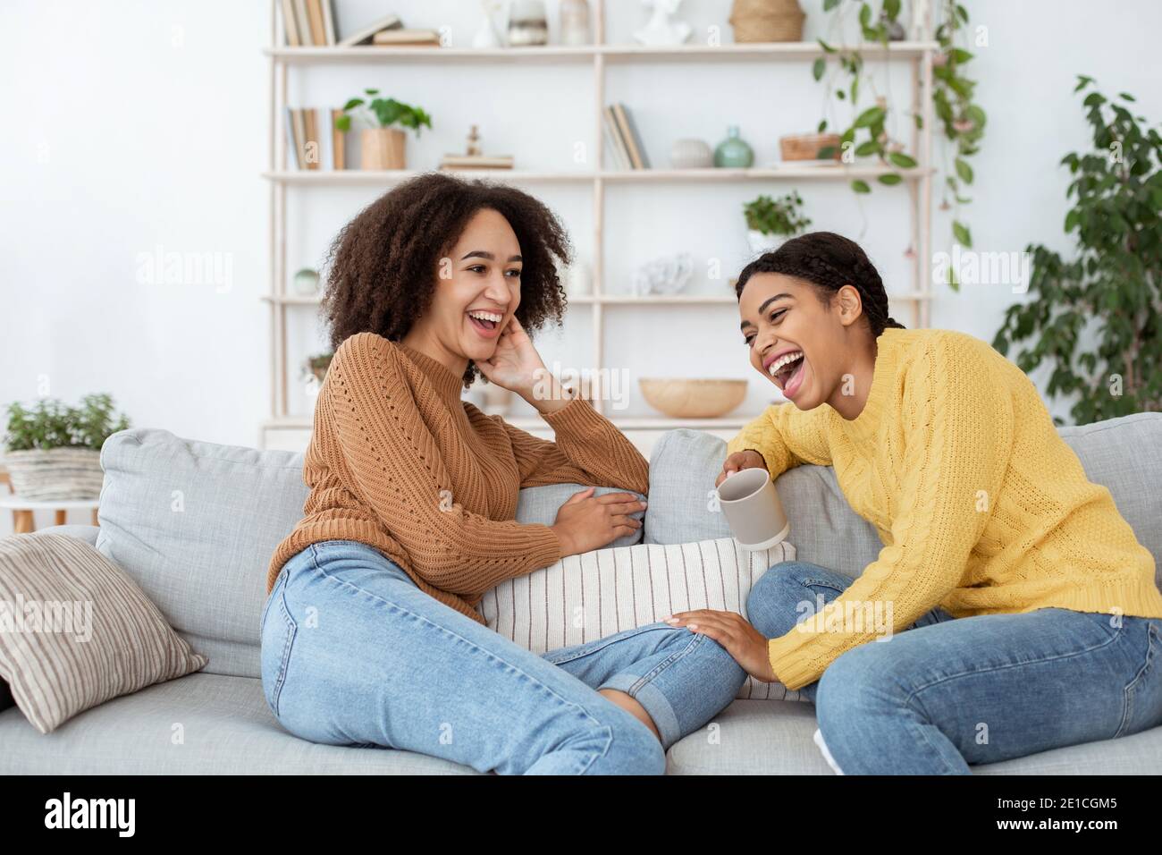 Fun, great mood together and speaks with friend Stock Photo - Alamy