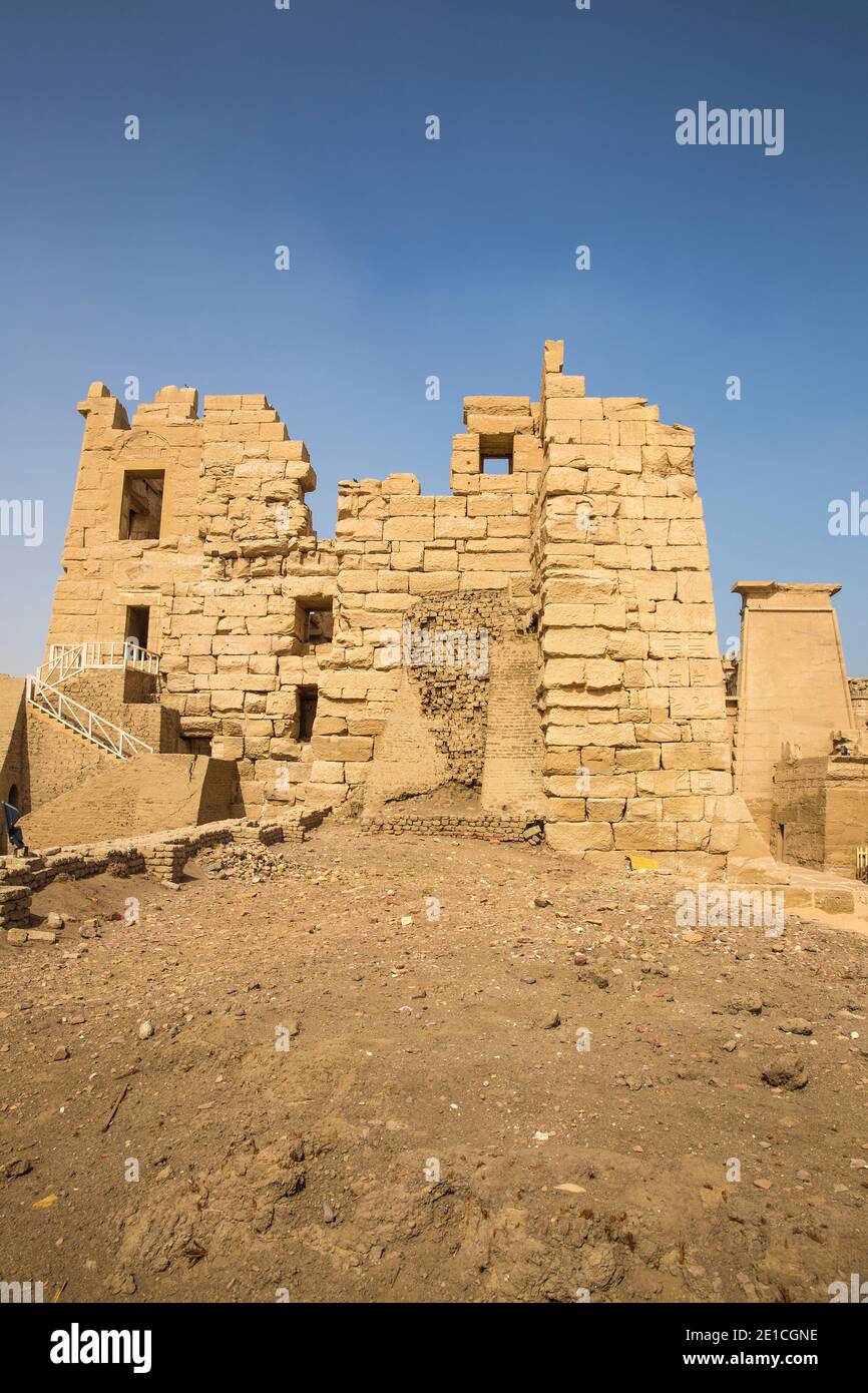 Egypt, Luxor, West Bank, The temple of Ramesses 111 at Medinet Habu ...