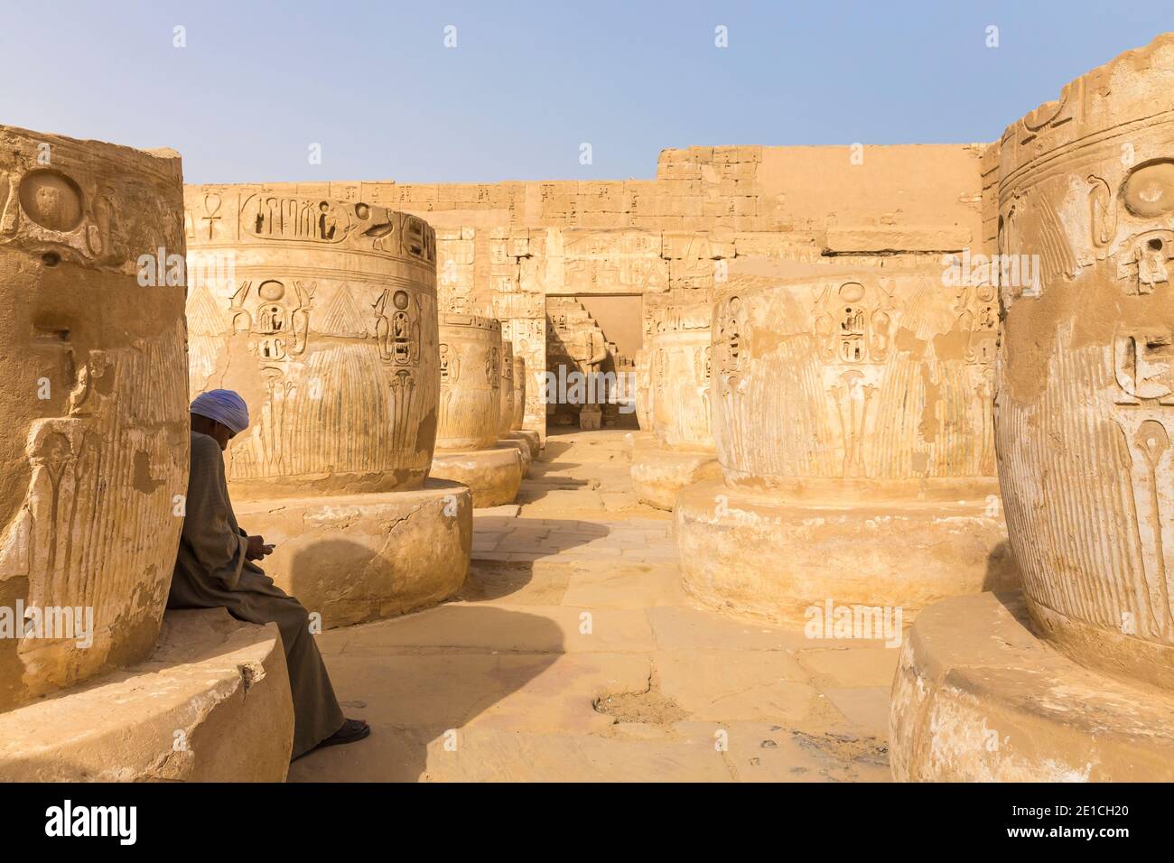 Egypt, Luxor, West Bank, The temple of Ramesses 111 at Medinet Habu ...