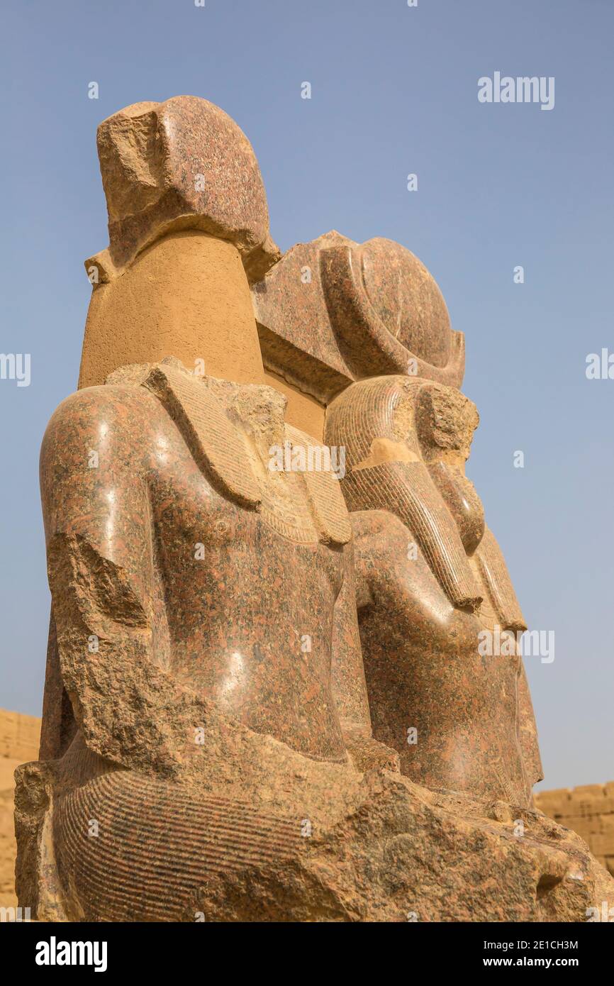 Egypt, Luxor, West Bank, The temple of Ramesses 111 at Medinet Habu ...