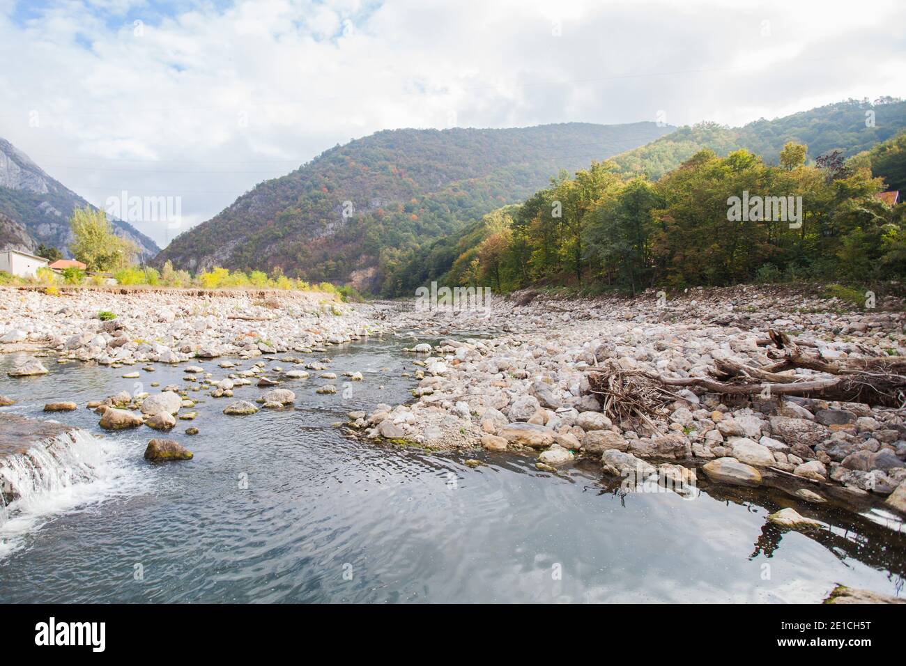 Beautiful nature mountain landscape view. West Morava river valley.The ...