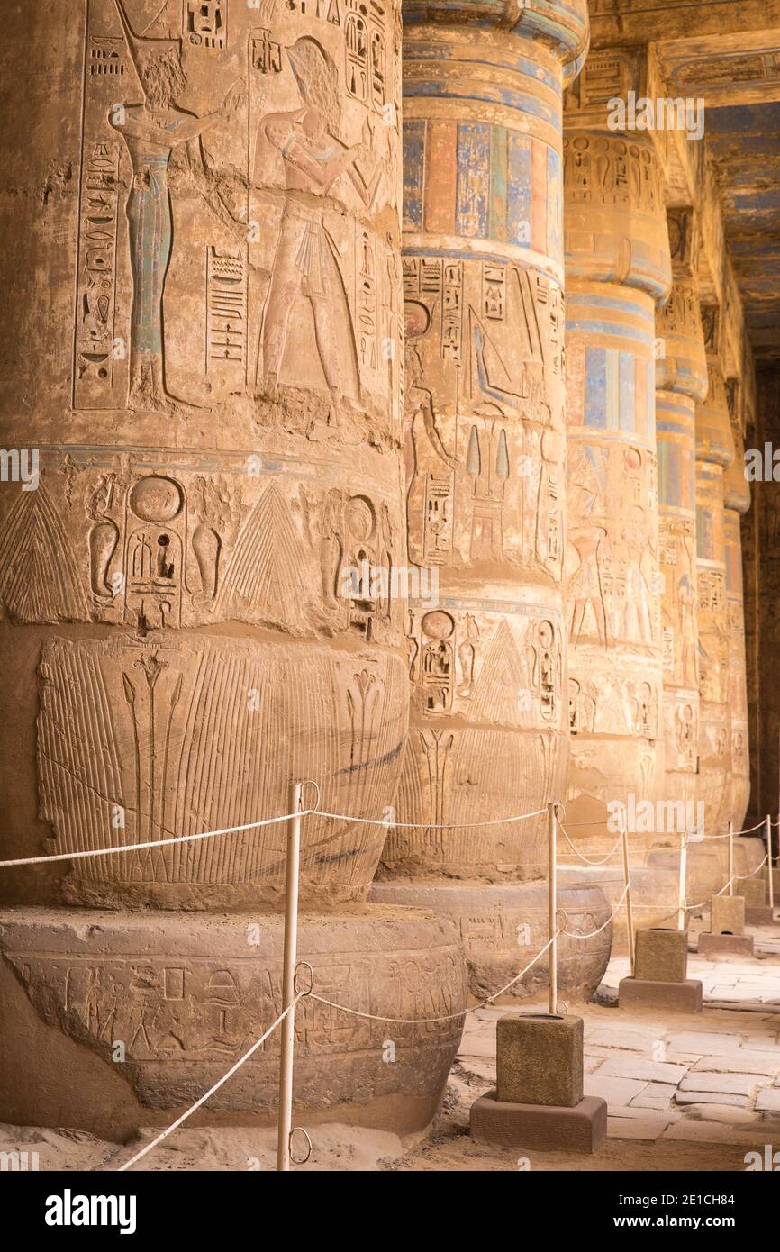 Portico at medinet habu hi-res stock photography and images - Alamy