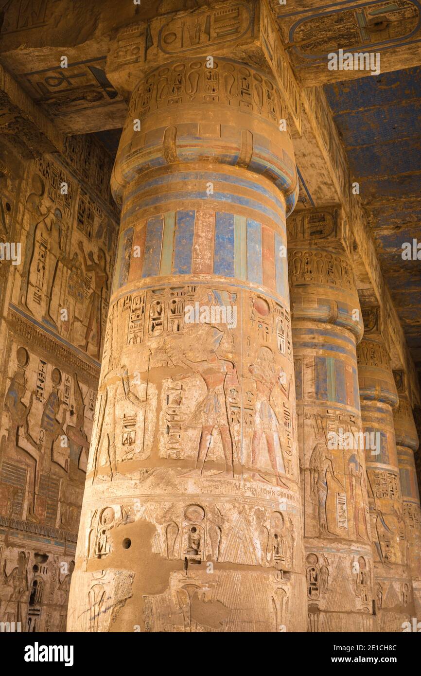 Portico at medinet habu hi-res stock photography and images - Alamy