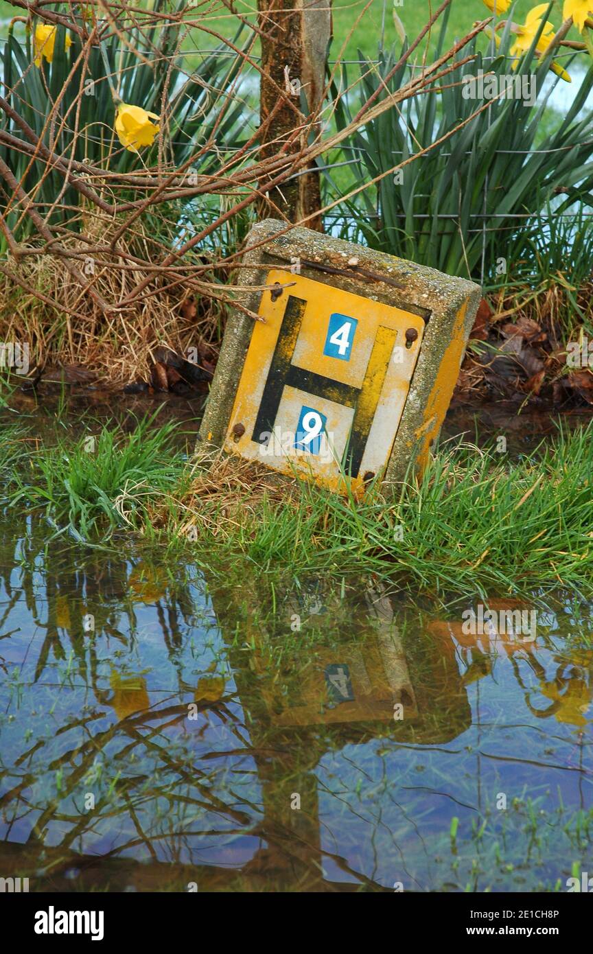 Flood water marker hi-res stock photography and images - Alamy