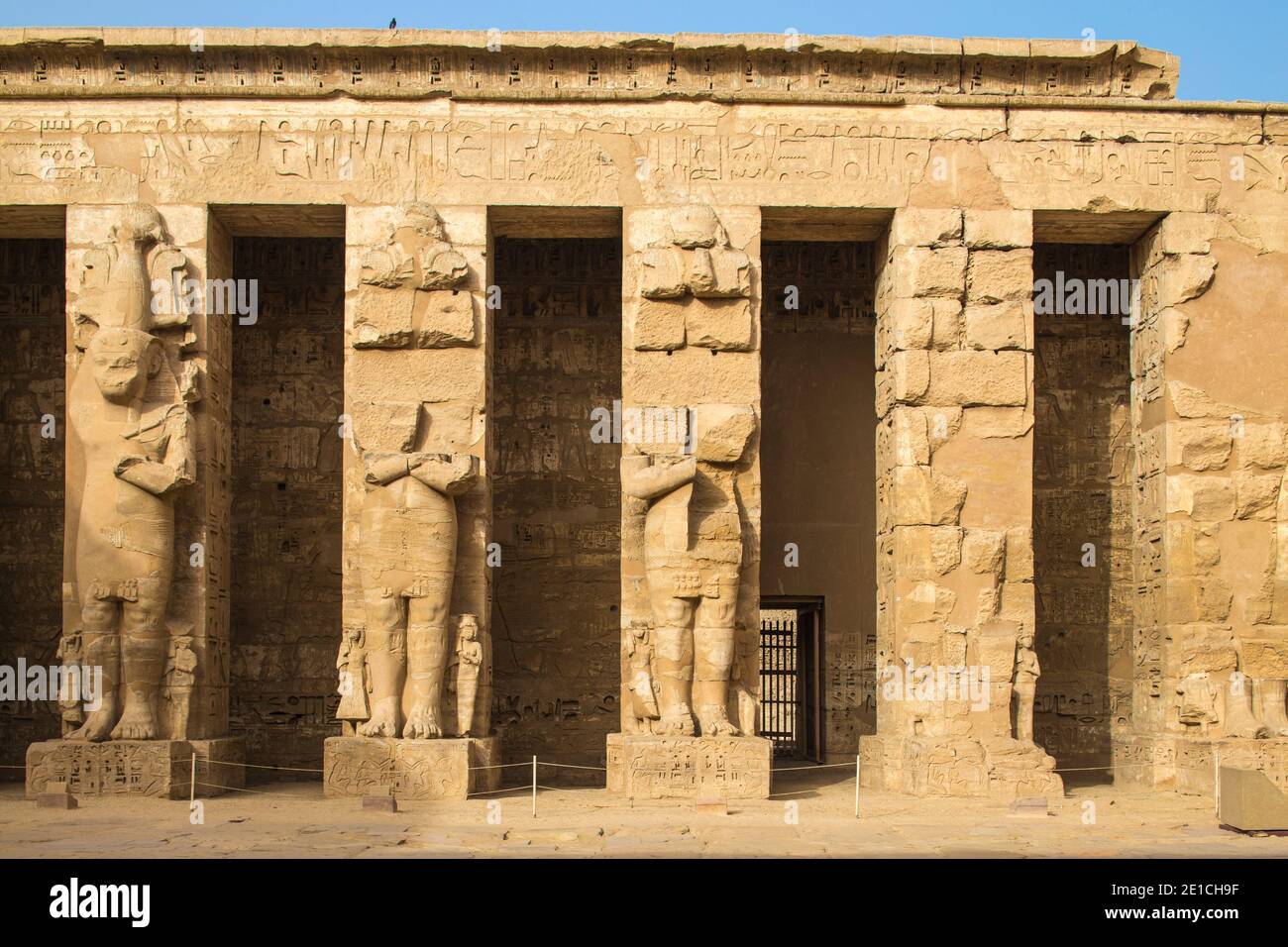 Egypt, Luxor, West Bank, The temple of Ramesses 111 at Medinet Habu ...