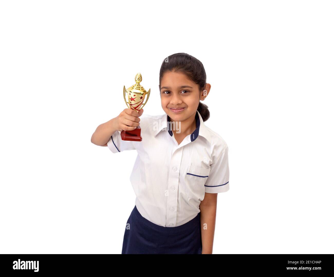 Child winner trophy hi-res stock photography and images - Alamy