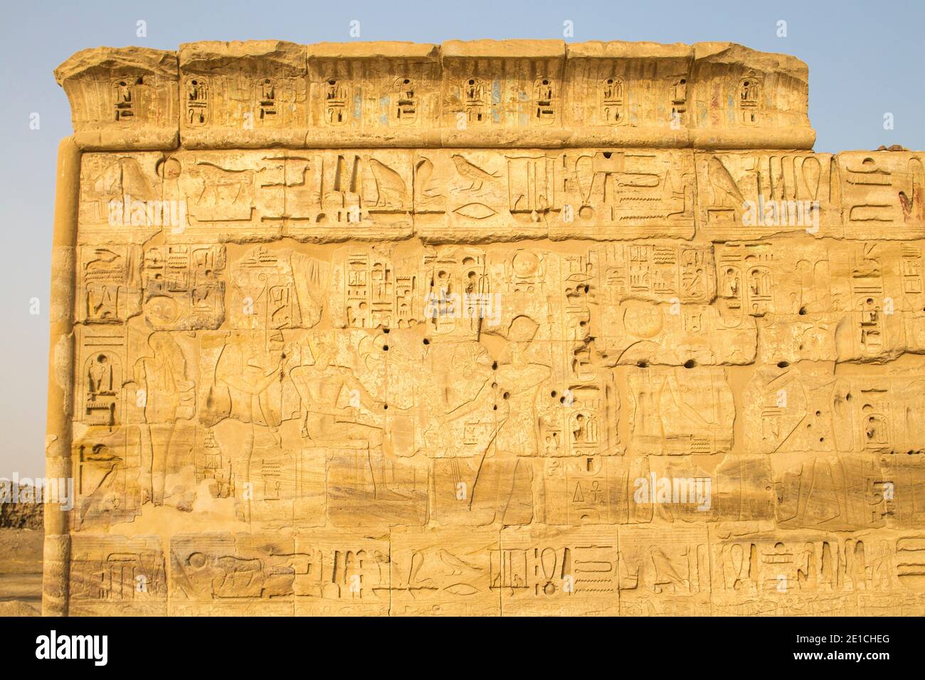 Egypt, Luxor, West Bank, The temple of Ramesses 111 at Medinet Habu ...