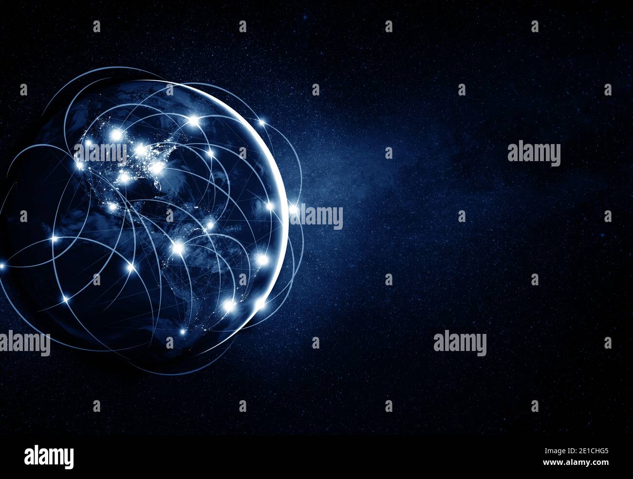 Global networking and international communication. Planet Earth as a ...