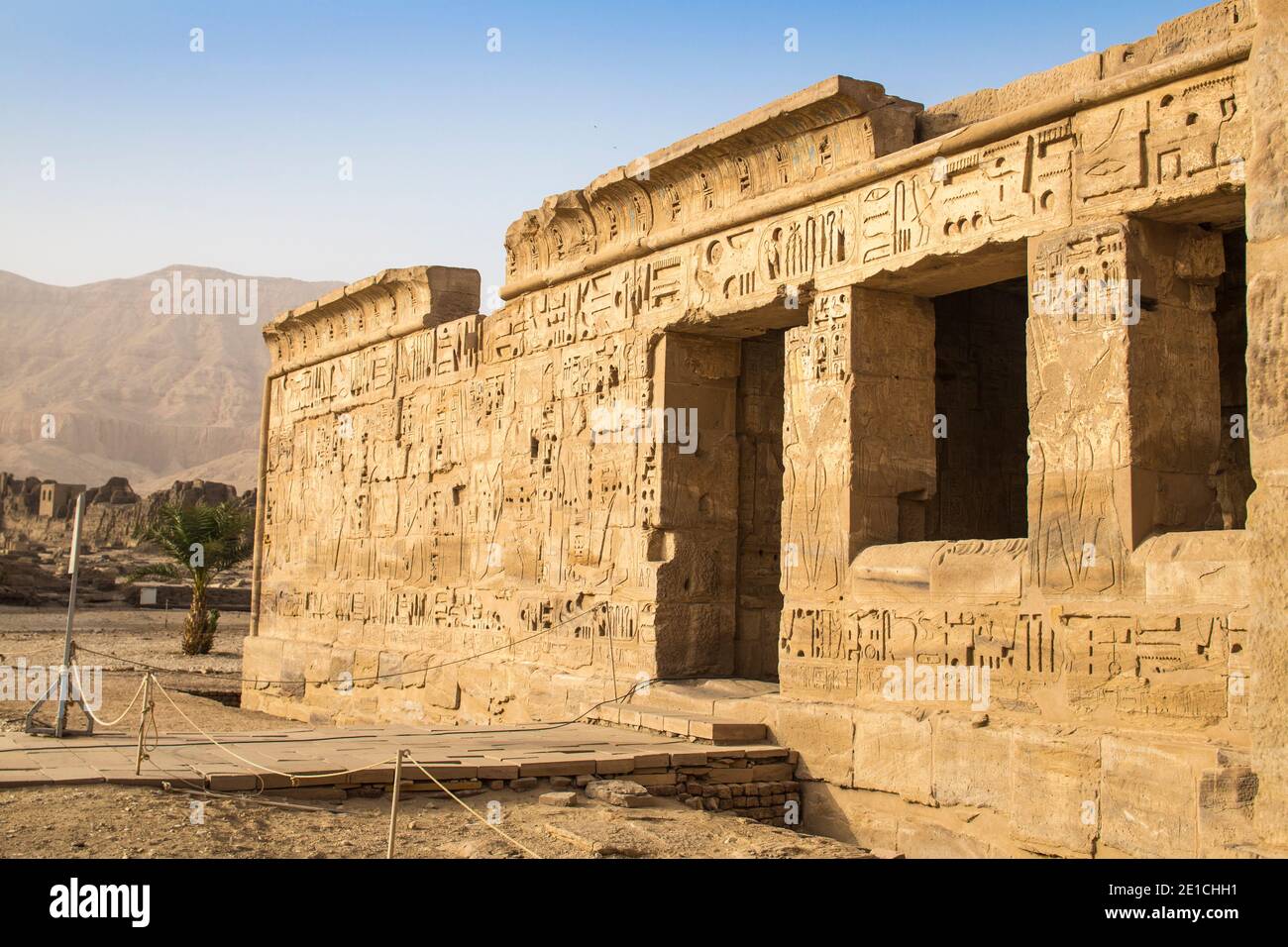 Egypt, Luxor, West Bank, The temple of Ramesses 111 at Medinet Habu ...