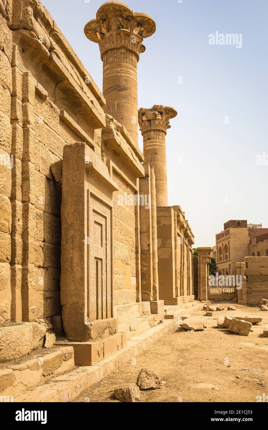 Egypt, Luxor, West Bank, The temple of Ramesses 111 at Medinet Habu ...