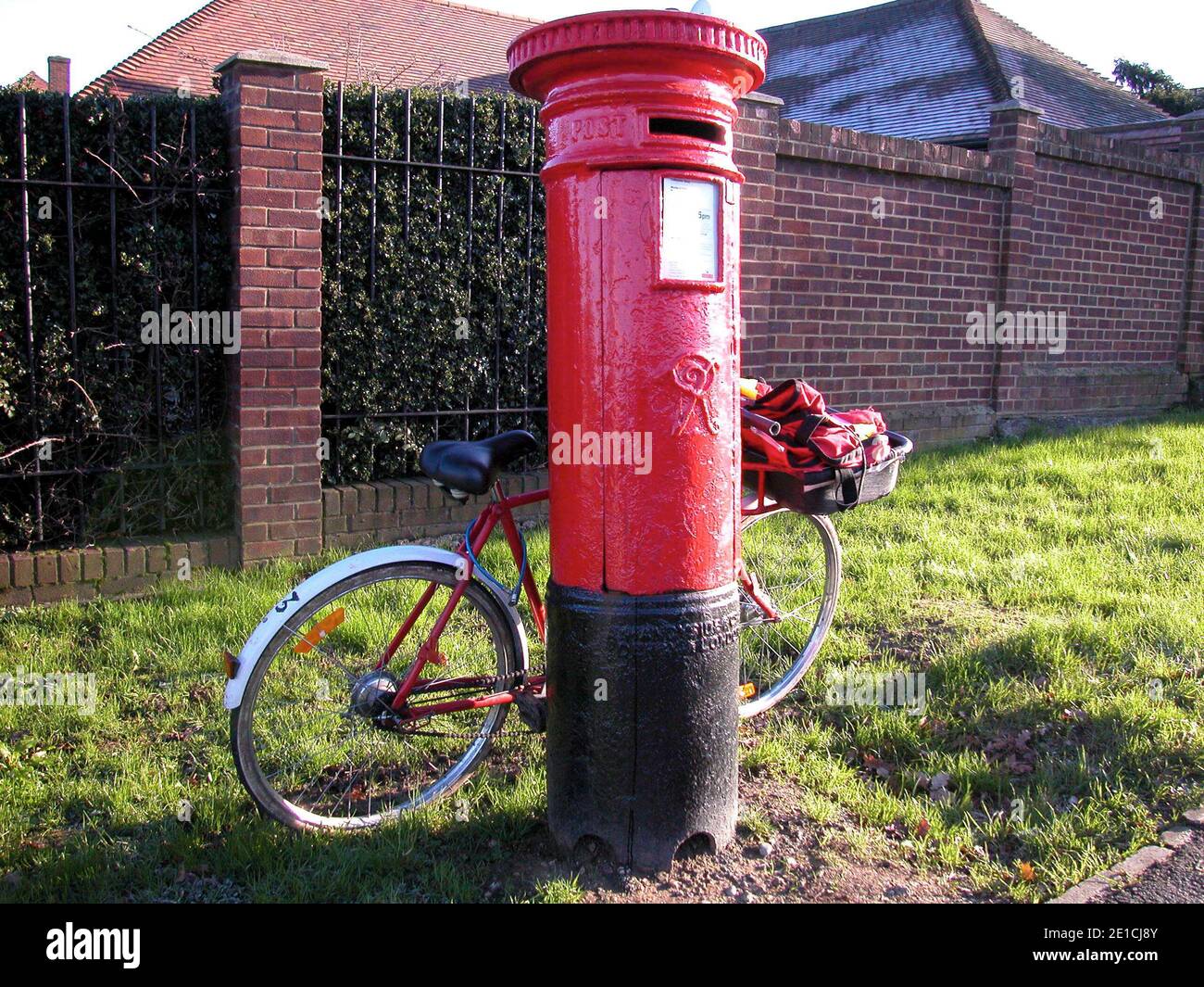 Royal Mail red letter box post box letterbox postbox with postmans ...