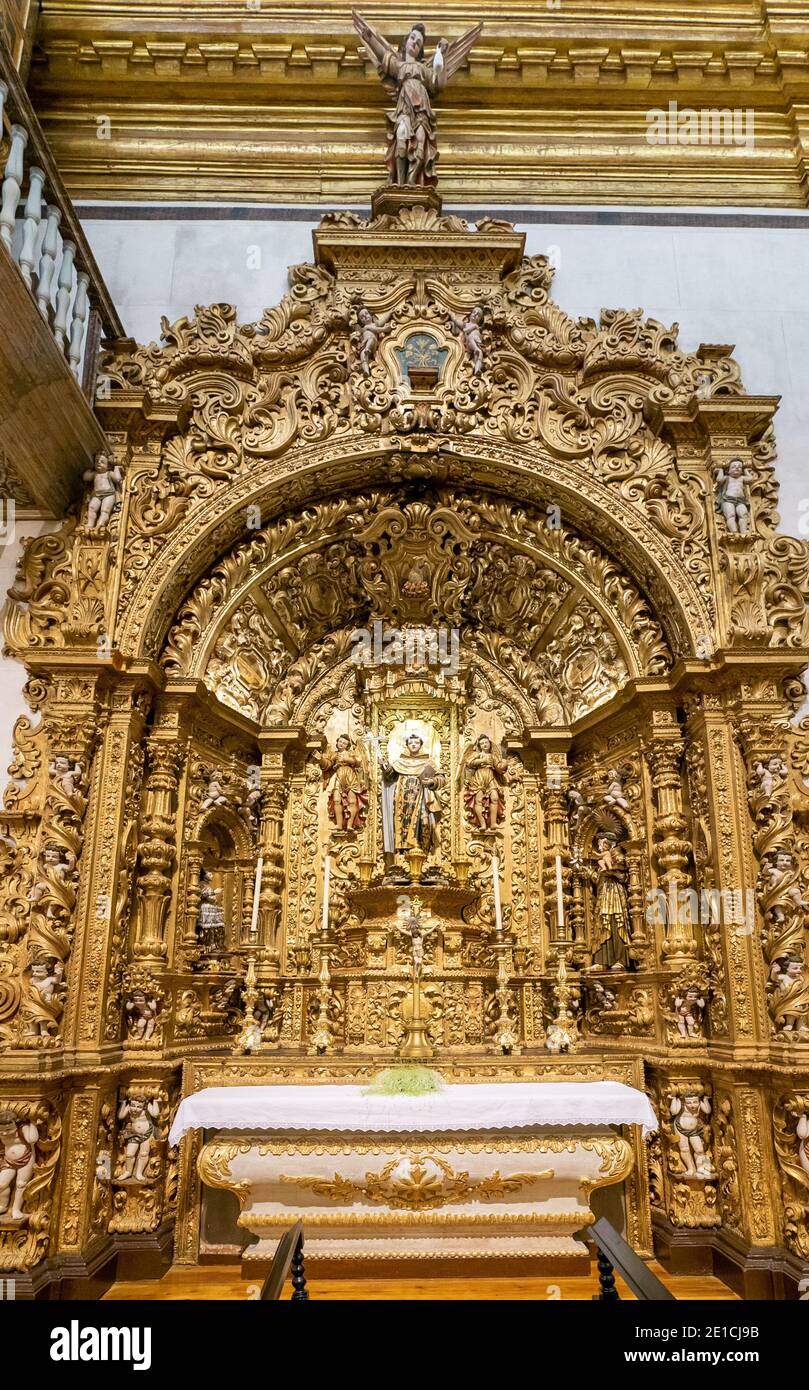 Faro, Portugal - 31 December 2020: view of the interior of the Igreja ...