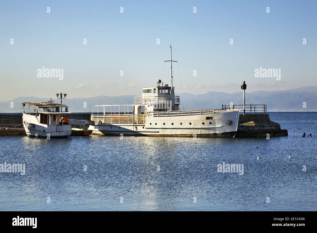 Port in Ohrid. Macedonia Stock Photo - Alamy
