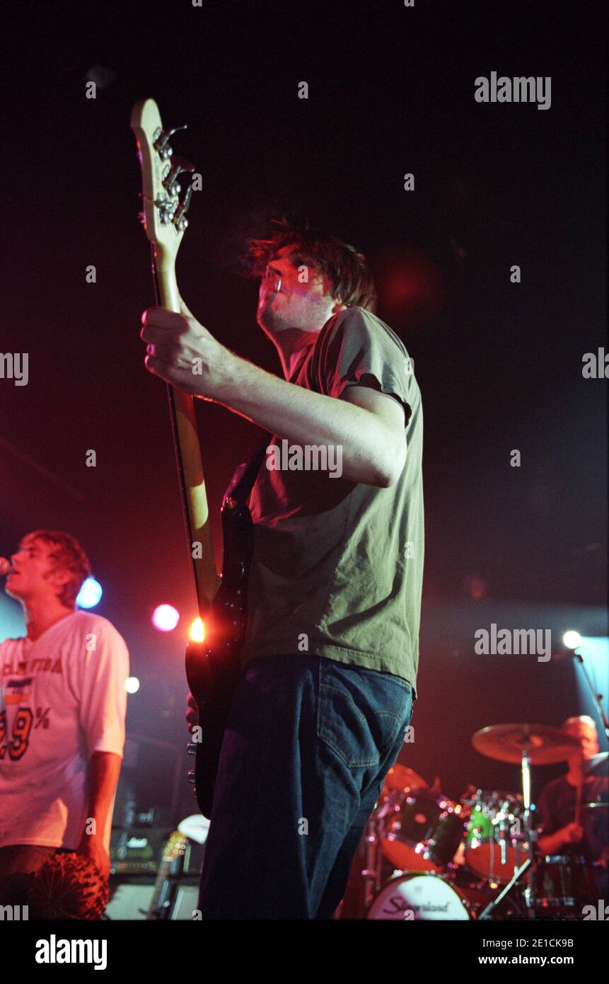 Blur in concert at a secret fan club gig where they just played their ...