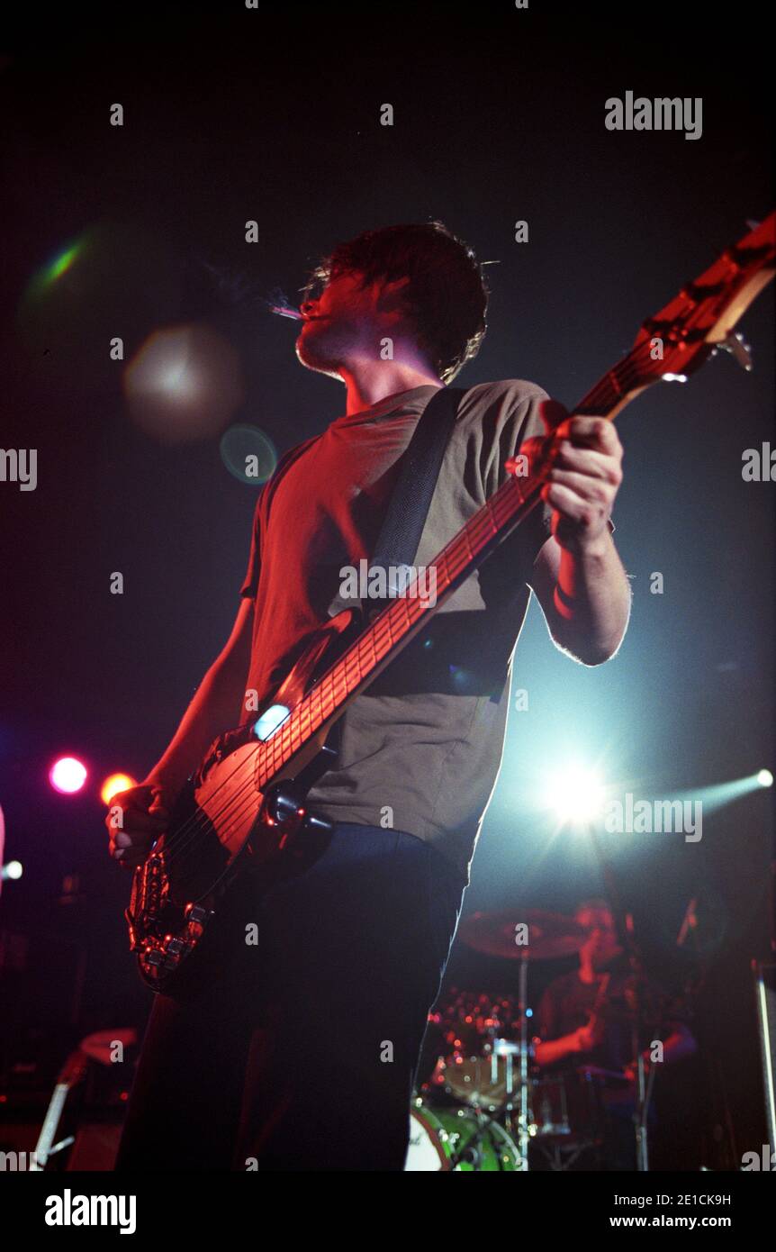 Blur in concert at a secret fan club gig where they just played their ...