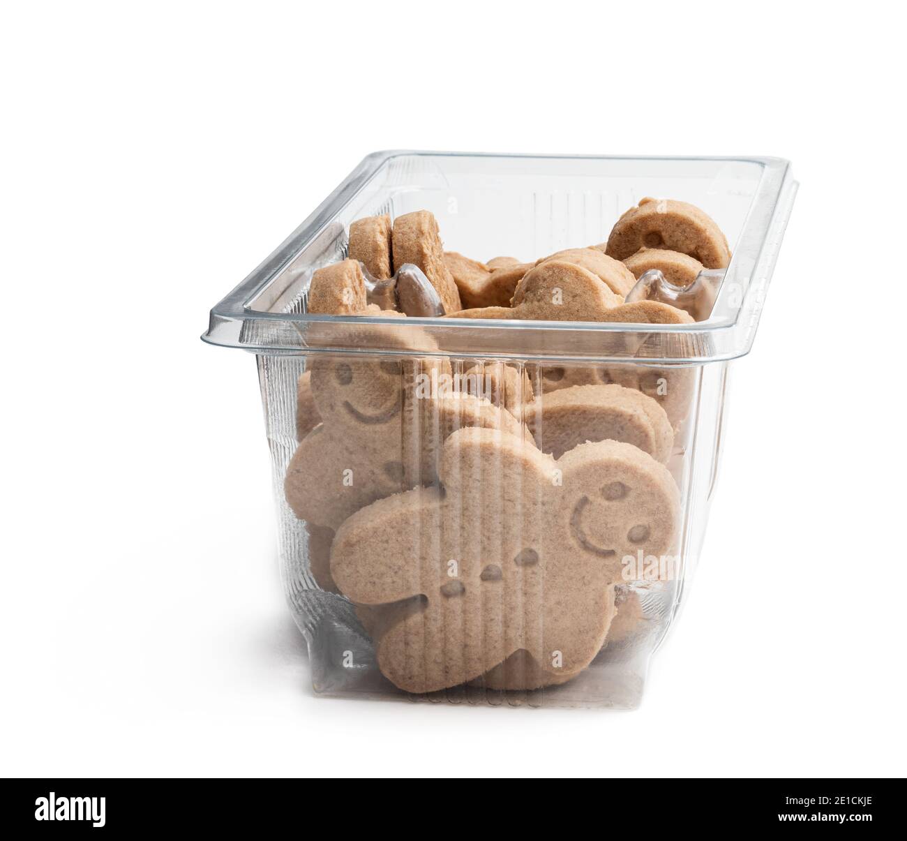 Gingerbread man cookies in plastic pack isolated on white Stock Photo ...
