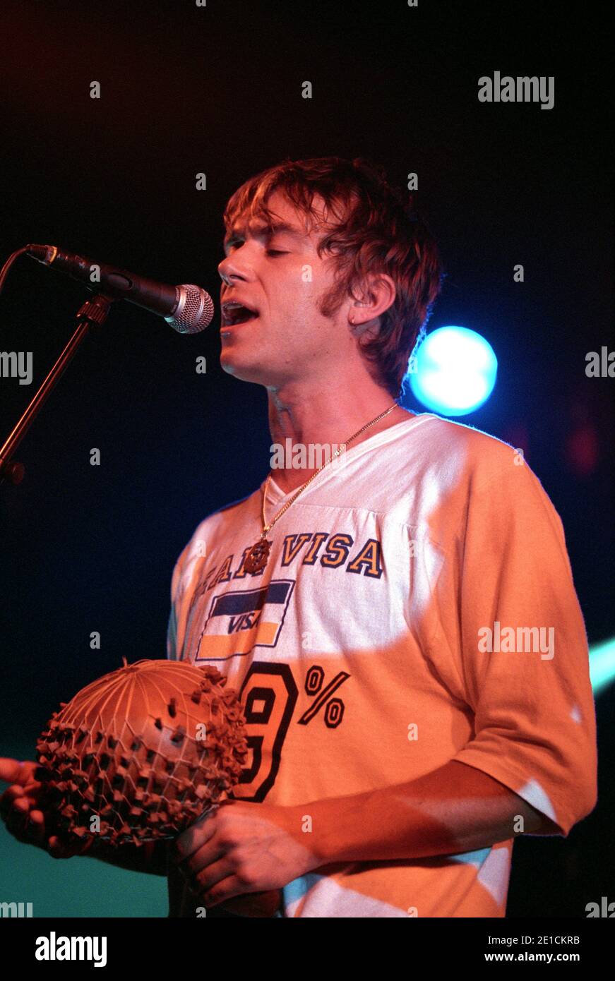 Blur in concert at a secret fan club gig where they just played their ...