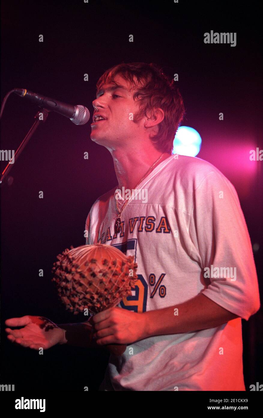 Blur in concert at a secret fan club gig where they just played their ...