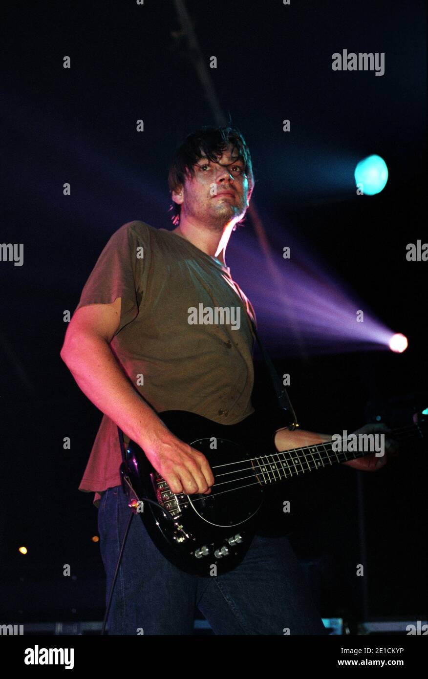 Blur in concert at a secret fan club gig where they just played their ...