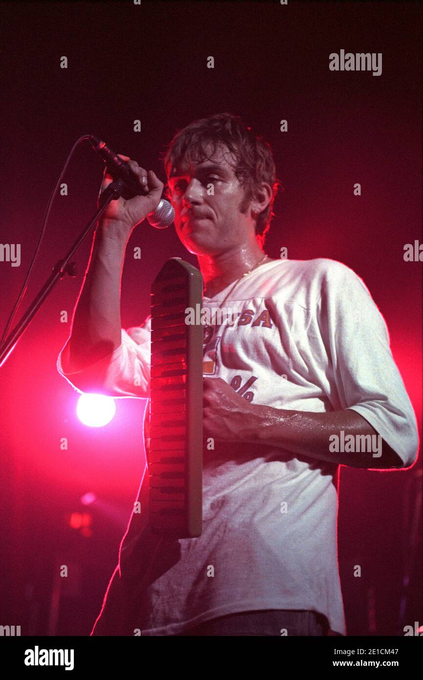 Blur in concert at a secret fan club gig where they just played their ...