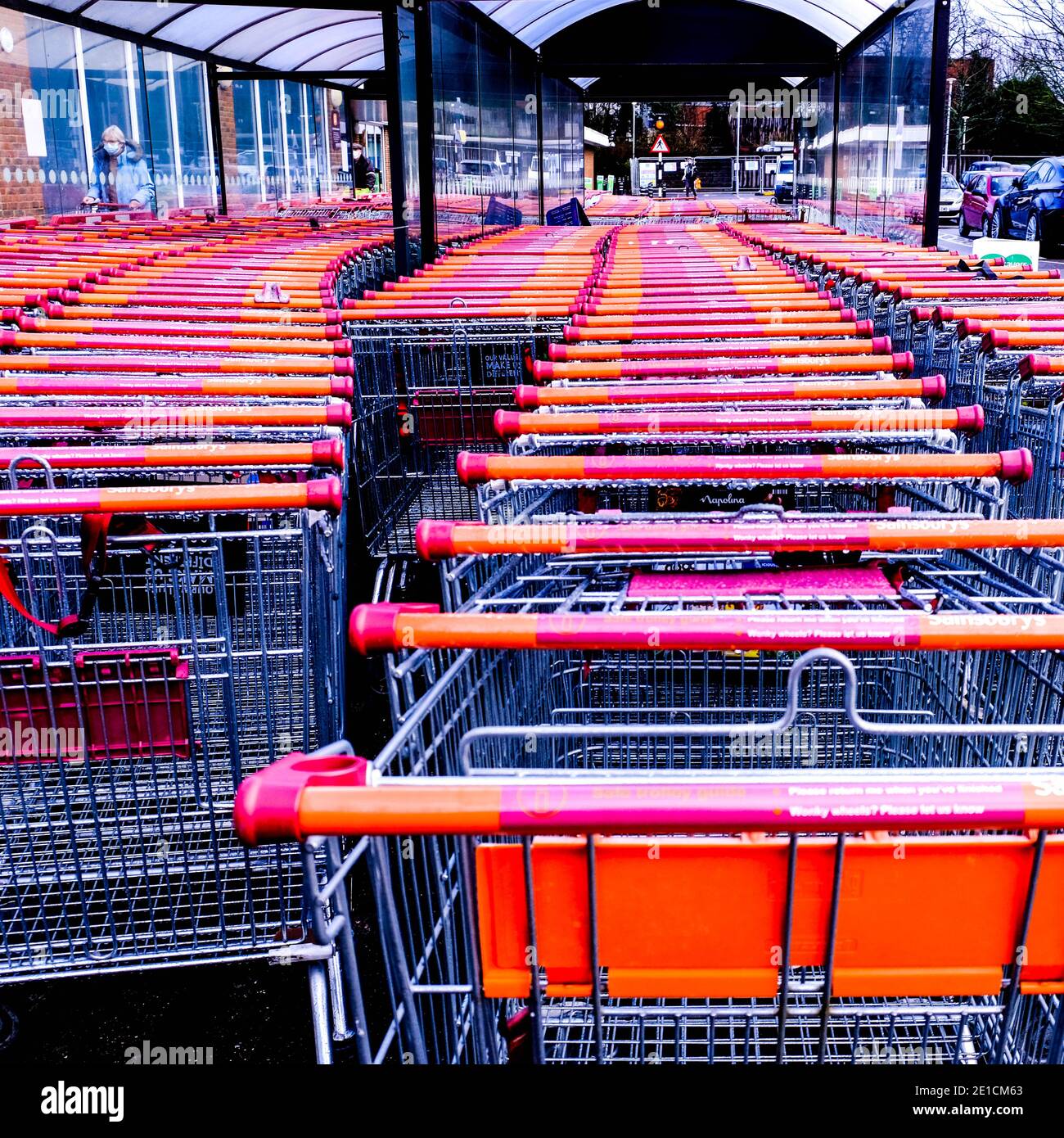 Shopping trolley uk sainsburys hi-res stock photography and images - Alamy