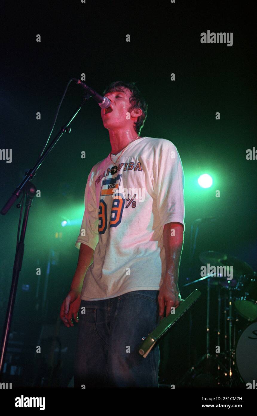 Blur in concert at a secret fan club gig where they just played their ...