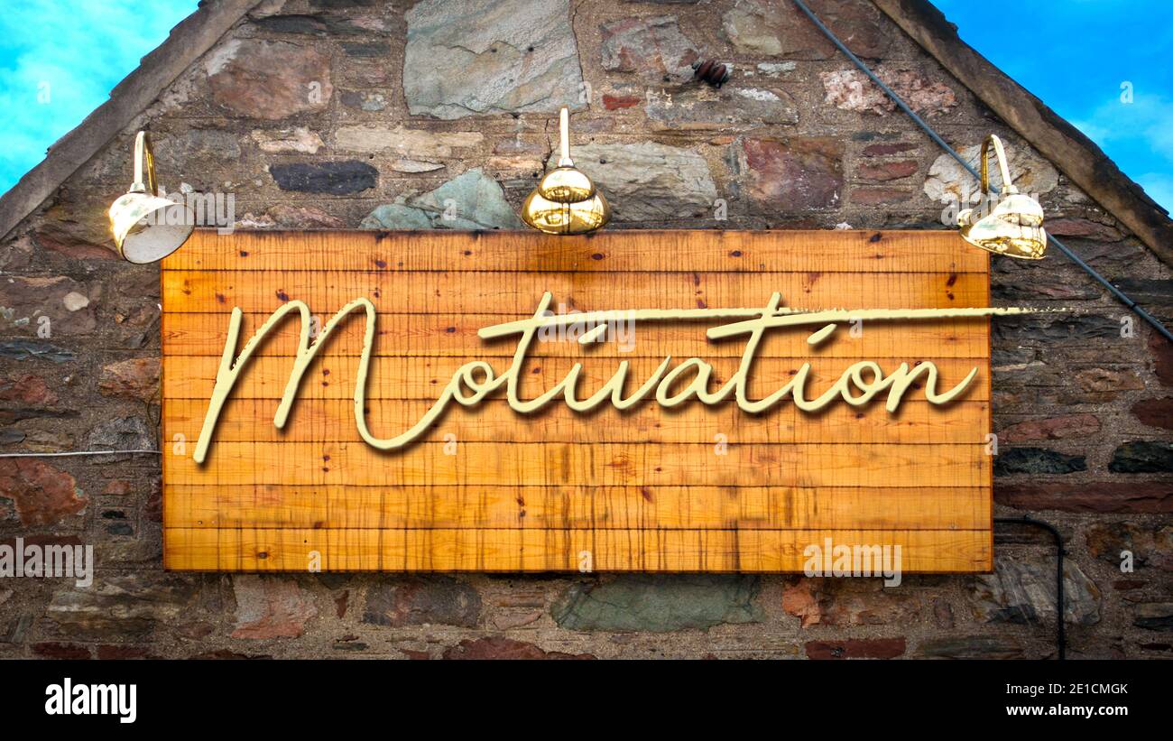 Street Sign the Direction Way to Motivation Stock Photo - Alamy