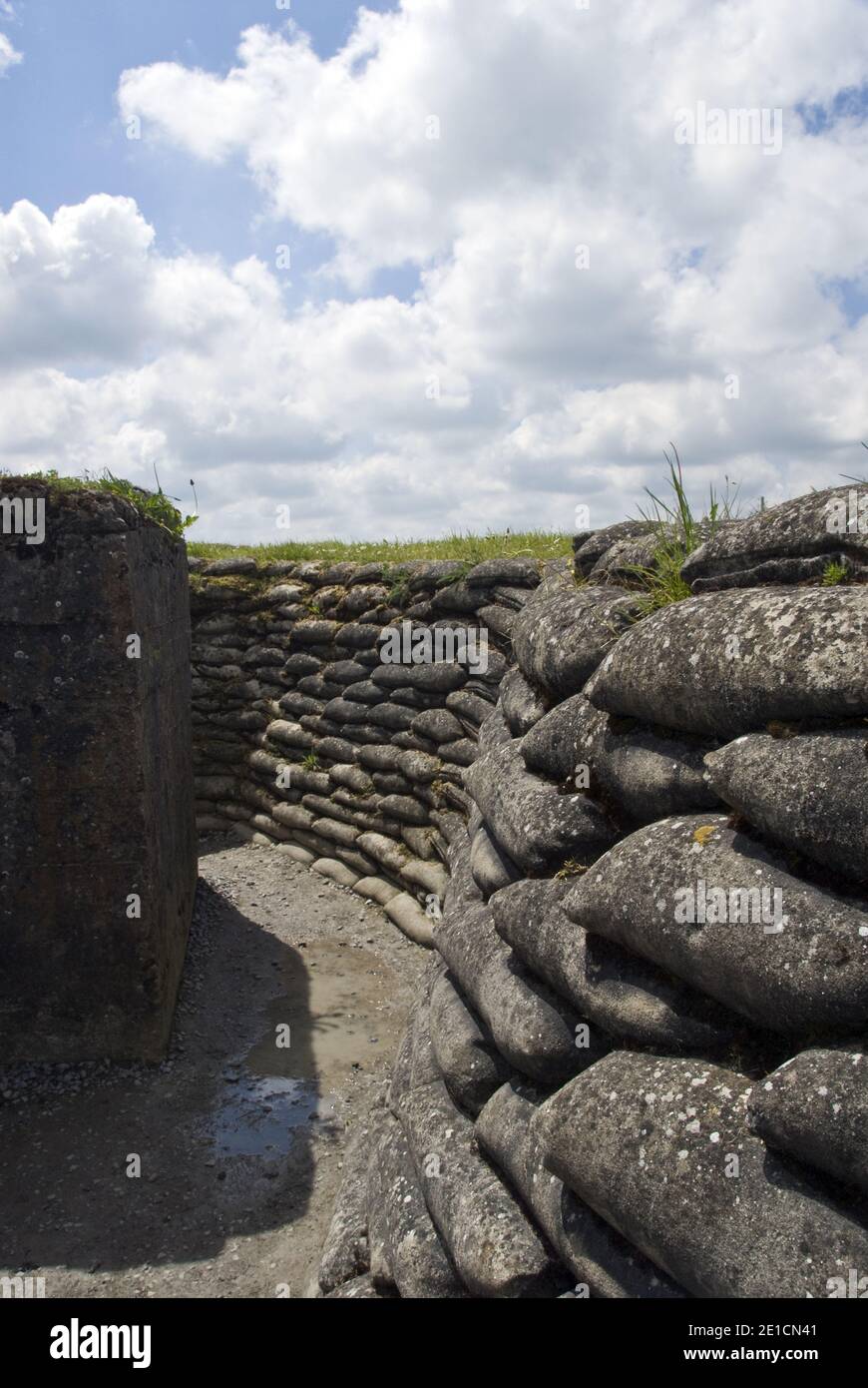 The “Trench of Death” is a preserved section of World War One military ...