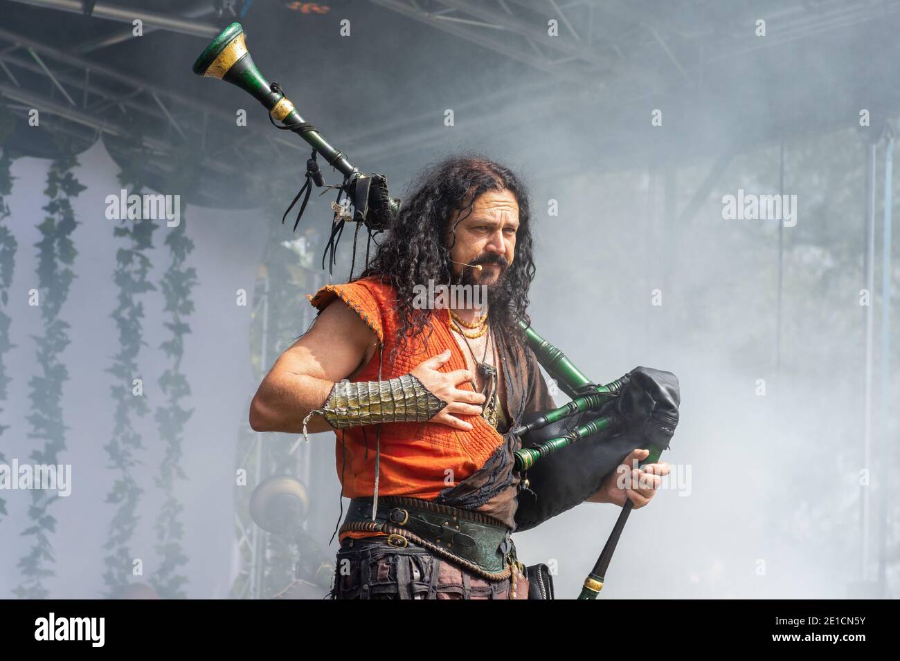 Corvus corax band plays neo-medieval music in Hämeenlinna Finland Stock ...