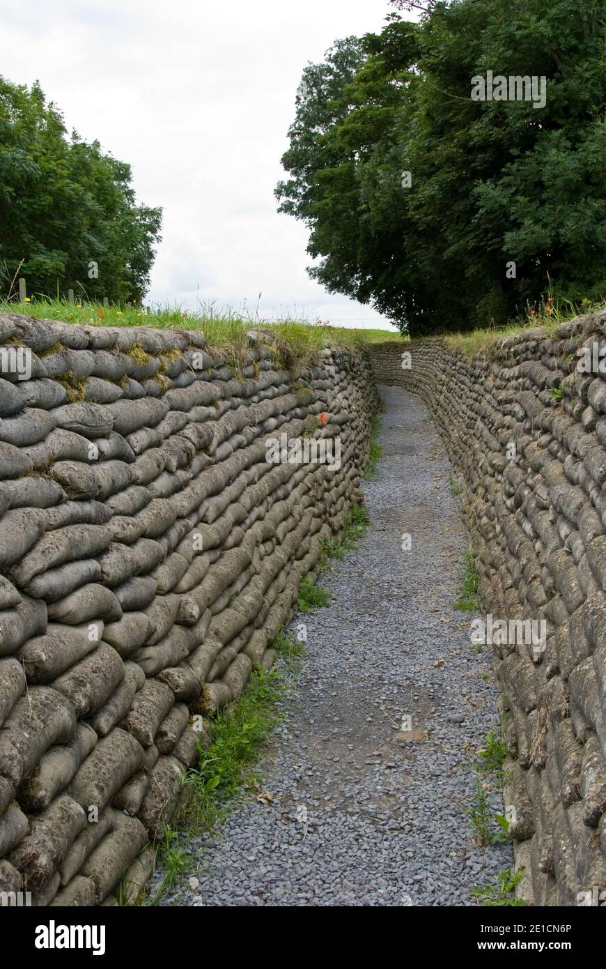 The “Trench of Death” is a preserved section of World War One military ...