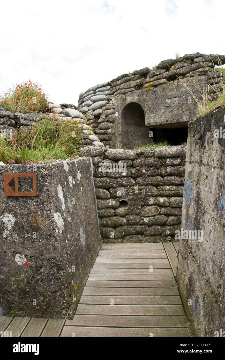 The “Trench of Death” is a preserved section of World War One military ...